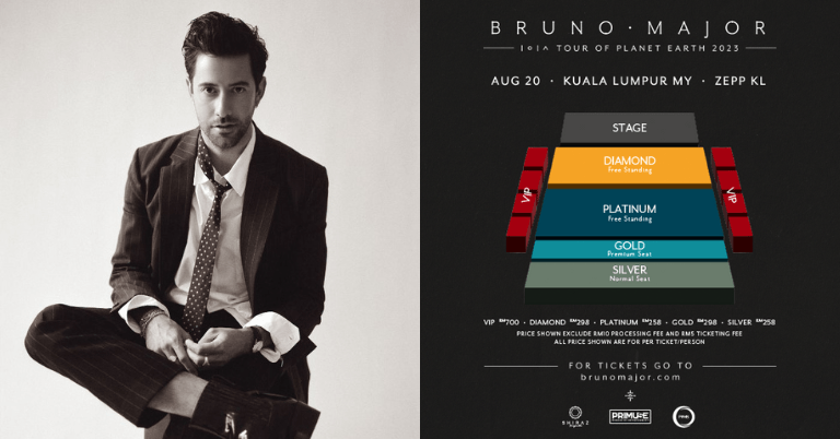Buy Bruno Major Malaysia Concert Tickets at Zepp KL from RM258